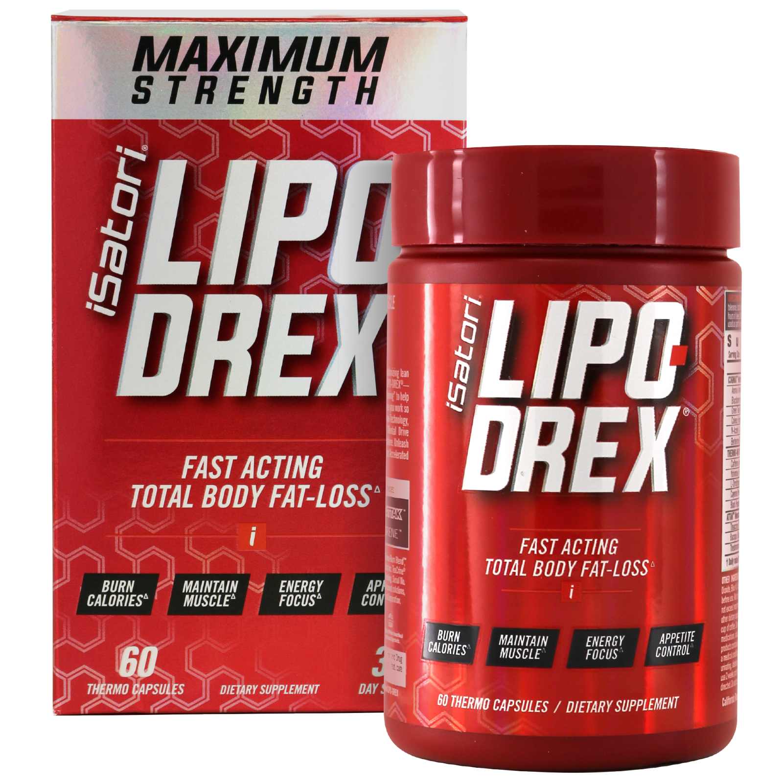 LIPO-DREX Total Body Fat Loss Thermogenic with Muscle Maintenance - 60 ...