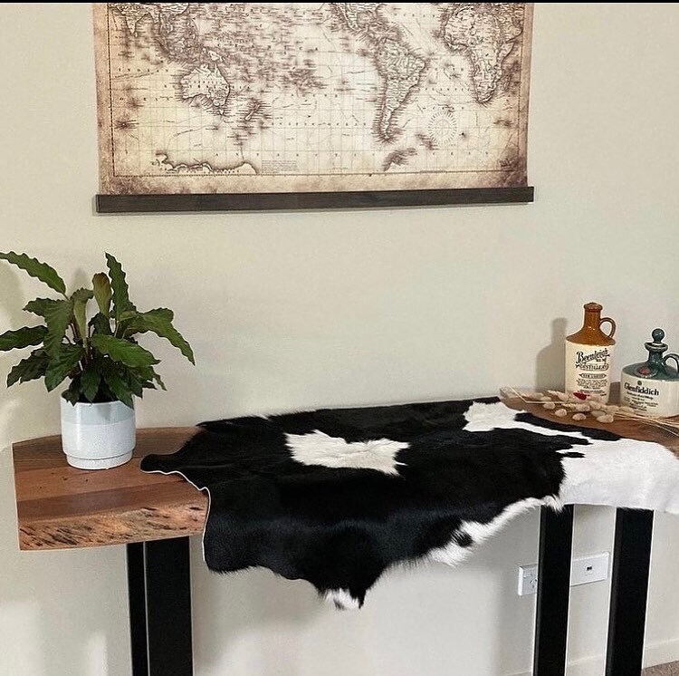 NEW REAL 100% COWHIDE RUGS TRICOLOR AUSTRALIAN COWS FUR SKINS CARPET ...