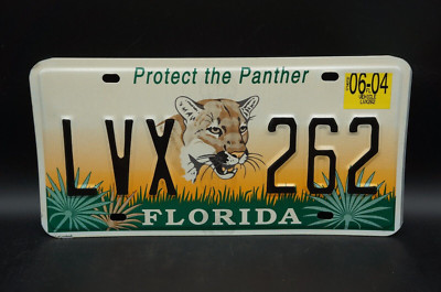 2004 Florida PANTHER License Plate - Animal Cat Wildlife - NICE QUALITY ...