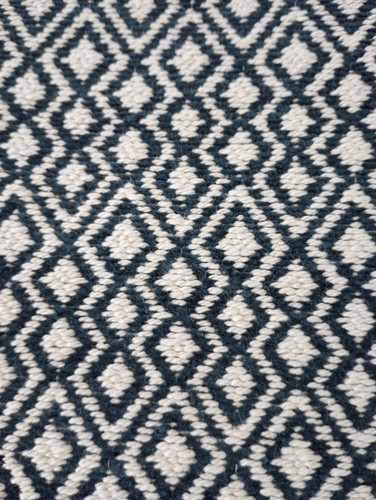 Dark navy blue diamond pattern thick upholstery DIY furniture fabric 52 ...
