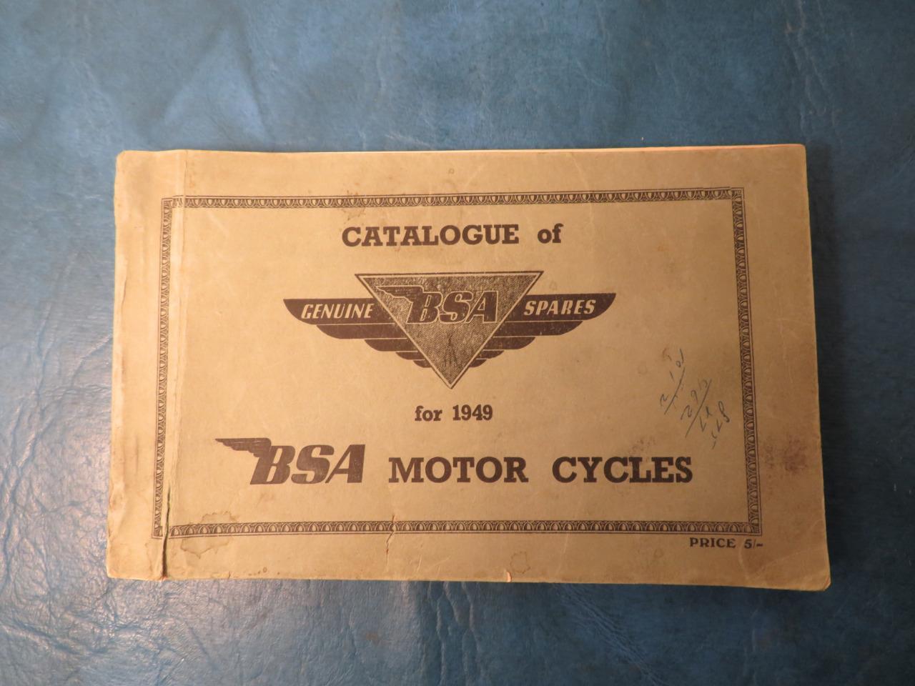 Catalogue of BSA Genuine Spares for 1949 Motorcycles original CD46 | eBay