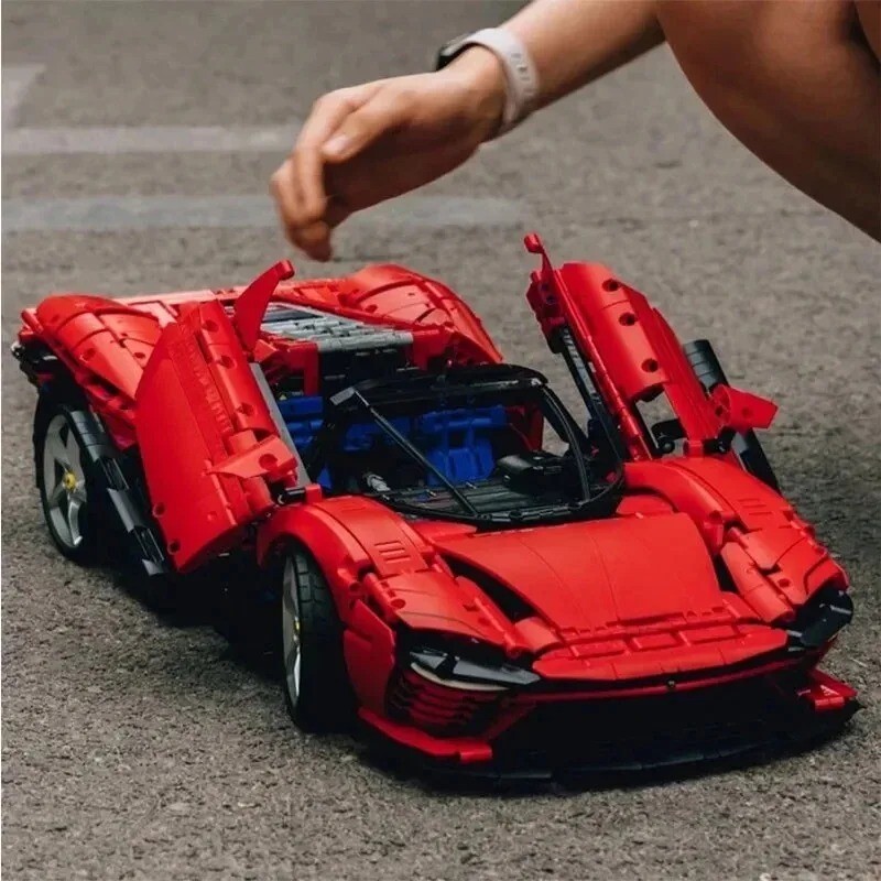 *New* 42143 Ferrari Daytona Red SP3 Building Blocks MOC Technic 3778pcs ...