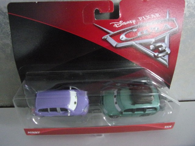 2pk Disney Pixar Cars 3 Minny & Van Die-cast Vehicles Collection Bundle ...