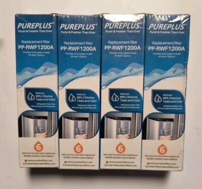 4 Pack PUREPLUS PP-RWF1200A Refrigerator Water Filter Samsung ...