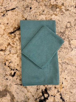 New Norwex Diamond Textured Kitchen Towel And Cloth Set Turquoise Aqua ...