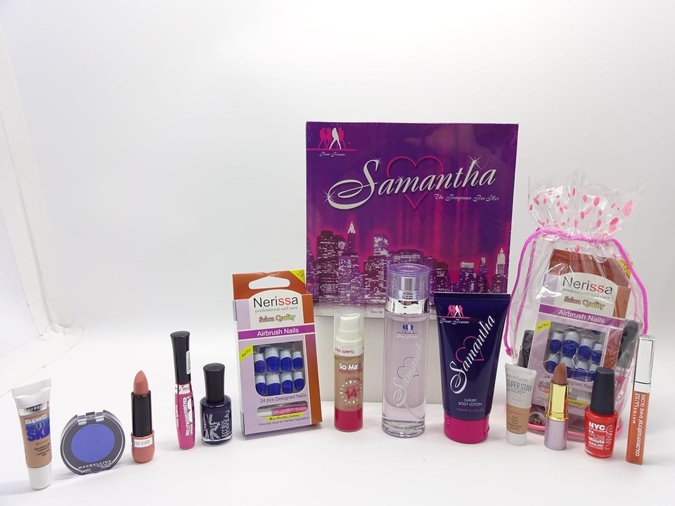 Perfume & Make Up Bundle For Women Gift Hamper, Samantha Perfume Set ...