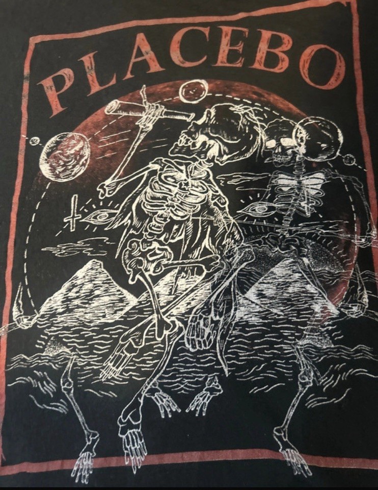 Placebo T Shirt Rare Emo Rock Band Merch Tee Brian Molko Size Large ...