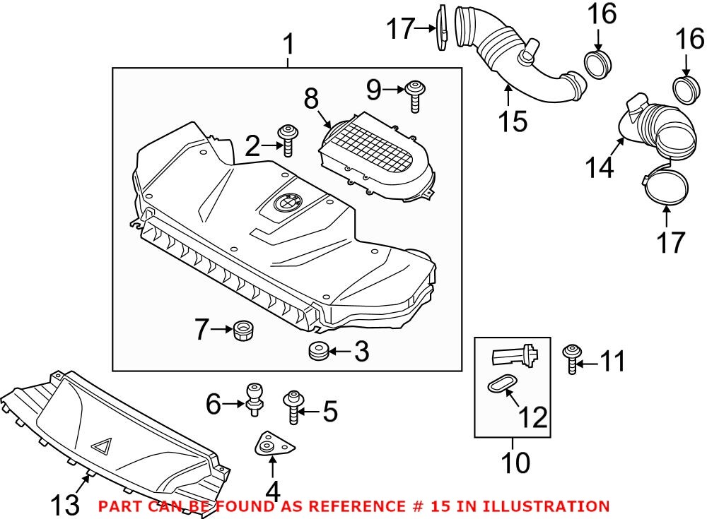 Genuine OEM Engine Air Intake Hose for BMW 13717638568 | eBay