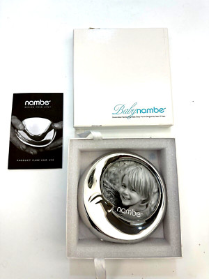 Nambe Baby Crescent Moon Round Frame, Silver Plate and Glass, 6.25 ...