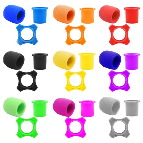9pcs Anti Rolling Rings End Covers Sponge Speech Microphone Windscreen ...