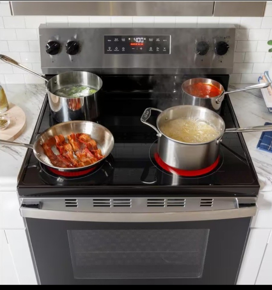 GE GRF400SVSS 30" Stainless Freestanding 4 Element Electric Range New ...