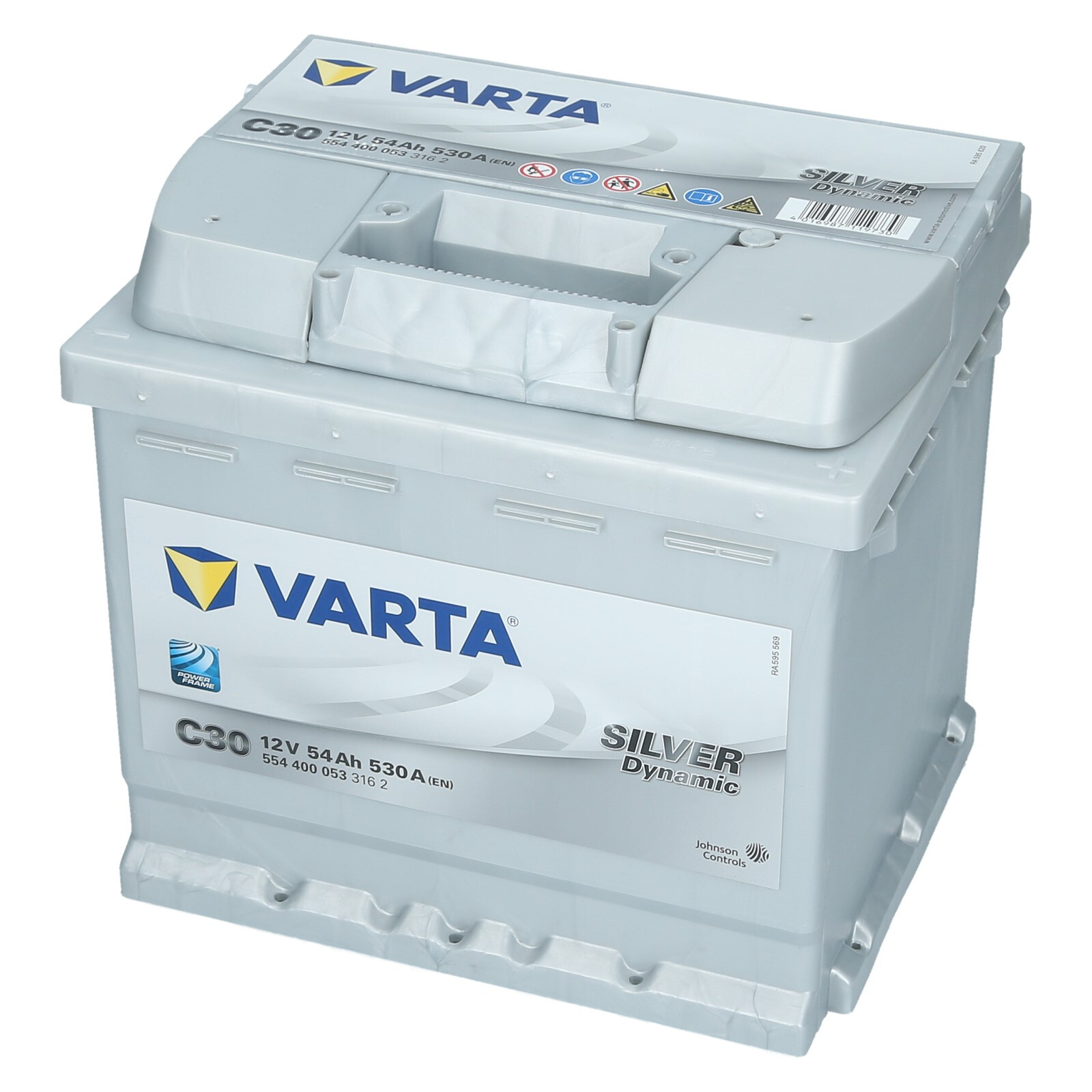 Varta 12V 54Ah 530A/EN Autobatterie Silver Dynamic C30 Starterbatterie ...