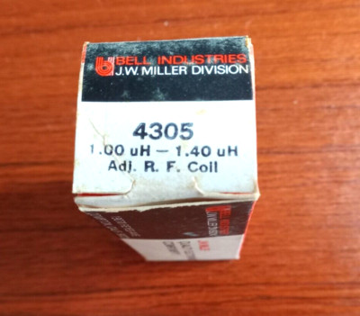 J.W.Miller 4305 1uH -1.4 uh Adjustable Coil * NEW IN PACKAGE * | eBay