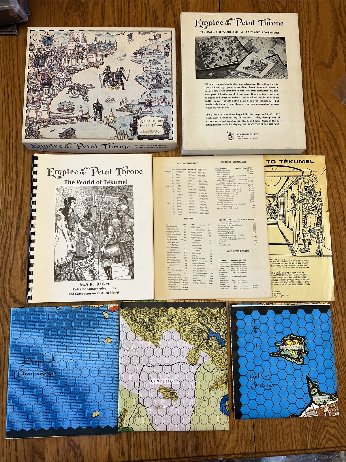 ULTRA RARE & COMPLETE! EMPIRE OF THE PETAL THRONE RPG Boxed Set 1975 ...