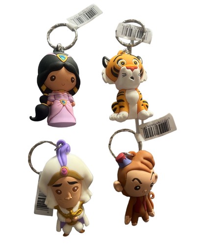 Disney 3D Figural Keyring Prince Aladdin & Genie Keychain Key Ring ...