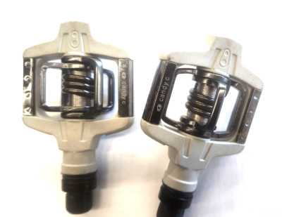 NEW CRANK BROTHERS CANDY C CLIPLESS Bicycle PEDALS NO CLEATS GREY | eBay