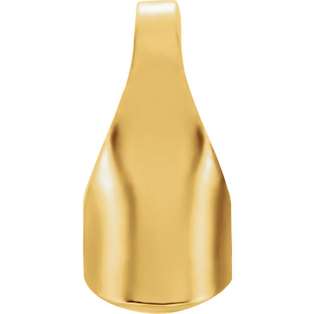 10k 14k 18k Solid Gold or Silver Flat/Round Chain End Tabs w Solder ...