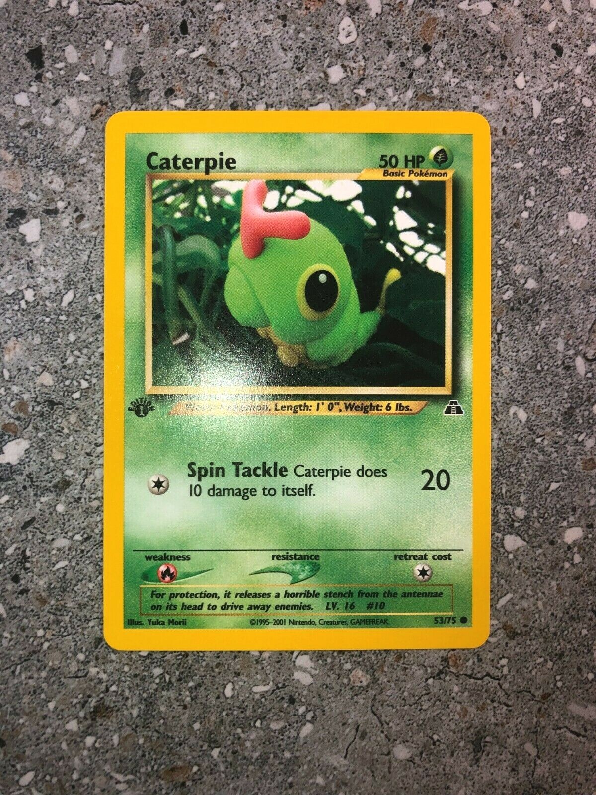 Pokemon TCG Cards 1st Edition Caterpie 53/75 Neo Discovery NM | eBay ...