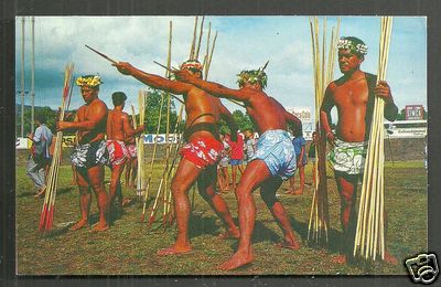 Tahiti Patia fa Javelin Spear throwing French Polynesia 60s | eBay