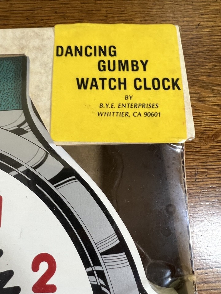 Rare NOS Vintage Dancing Gumby Watch Clock 1980’s BYE Enterprises | eBay