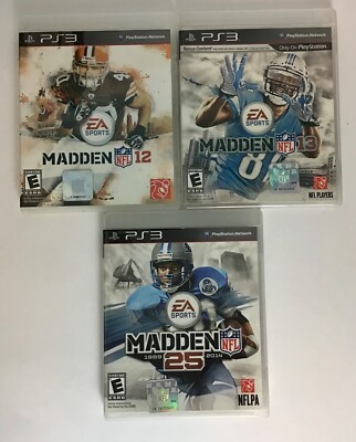 MADDEN NFL PS3 BUNDLE SET MADDEN 12 13 25 SET OF 3 14633730562| eBay