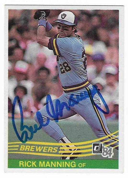RICK MANNING 1984 DONRUSS AUTOGRAPHED SIGNED # 170 MILWAUKEE BREWERS | eBay