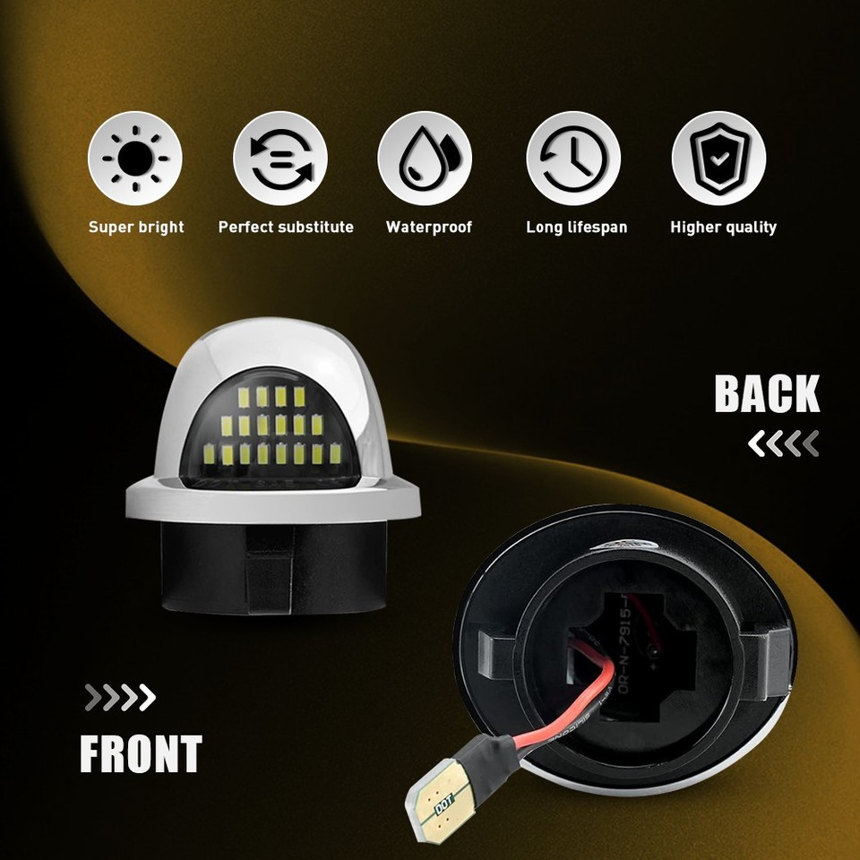 Fit 1990-14 Ford F150 F250 F350 F550 Super Duty Red White LED License ...