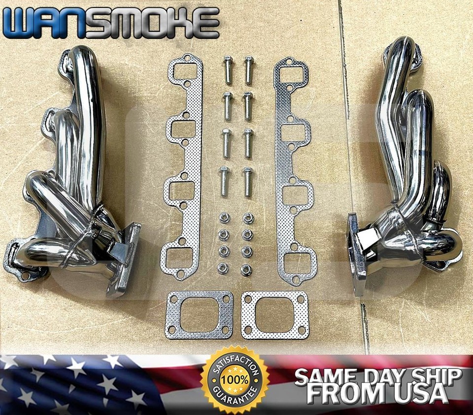 Twin Turbo Manifold Exhaust for Ford Small Block F150 F250 BRONCO SBF ...