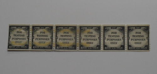STAMPMART : USA FOR TESTING PURPOSES ONLY COIL STRIP OF 6 MINT STAMPS ...