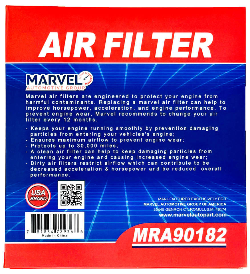 Marvel Air Filter MRA90182 (LC34-9601-AA) for Ford F-250 Super Duty ...