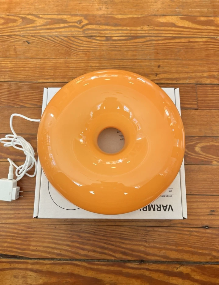 IKEA VARMBLIXT Orange Glass Donut Table Wall Lamp Brand New in Box | eBay