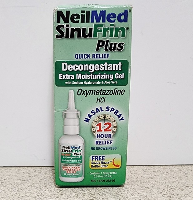 NeilMed SinuFrin Plus Decongestant Moisturizing GEL .5 Fluid Ounce for ...