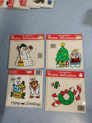 COLOR-CLINGS Reusable Static Cling Window Decor Merry Christmas Holiday ...