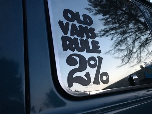 2 MED OLD VANS RULE 2% STREET VAN VANNING VANNER VANNIN DECAL STICKER 2 ...