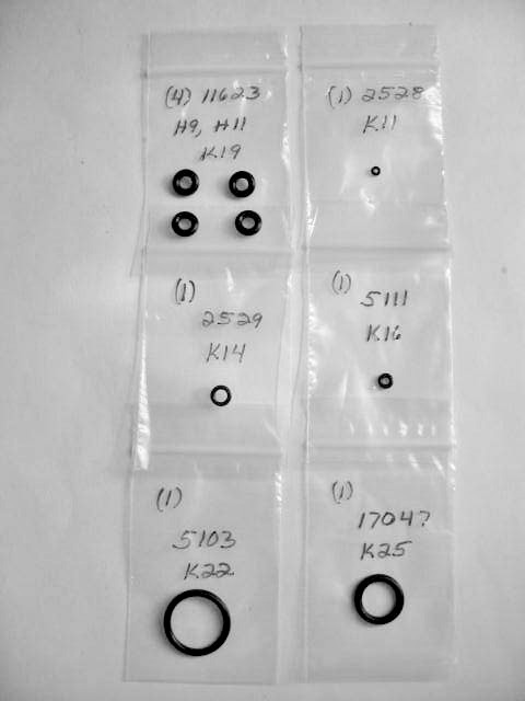 FX Revolution Air Gun O-Ring Kit / R&S 1.5-18FX / Individually Marked O ...