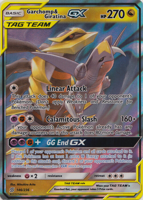 1x Garchomp & Giratina Tag Team GX - 146/236 - Ultra Rare Moderately ...