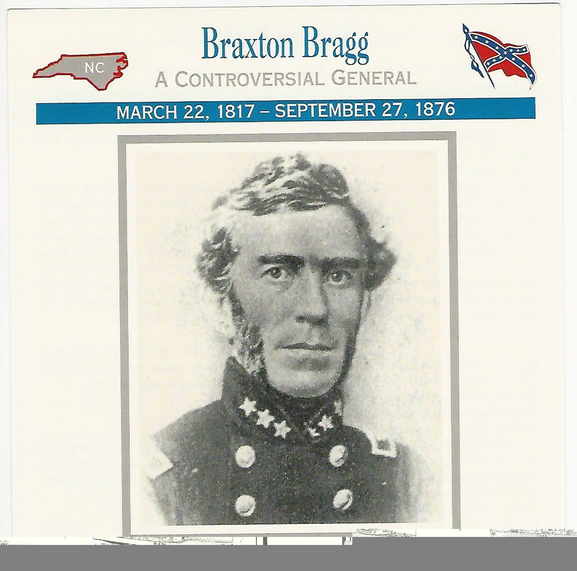 General Bragg Civil War Confederate General Braxton Bragg | C SPAN.org