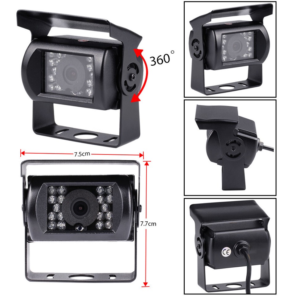 4Pin Heavy Duty Reverse Camera 7" Rear View Monitor Kit for Truck ...