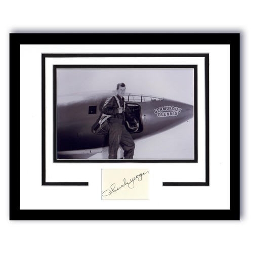 Chuck Yeager AUTOGRAPH Signed Bell X-1 Glamorous Glennis Framed 11x14 ...