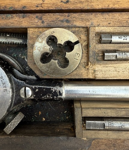 Antique Reece Brothers Tap & Die Set Greenfield MA No. 2 Pat. Sept 1875 ...