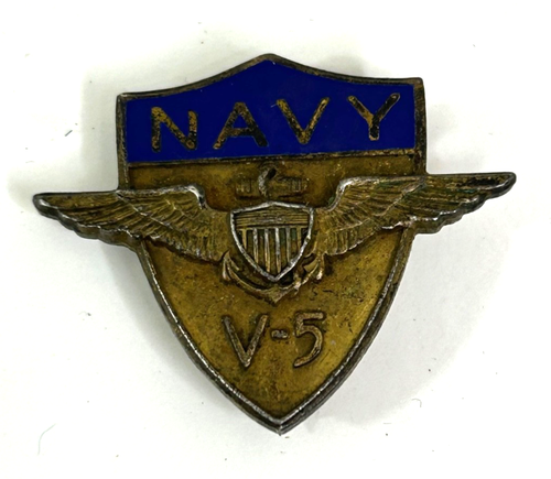 WWII US Navy V-5 Aviation Cadet Sterling Pin | eBay