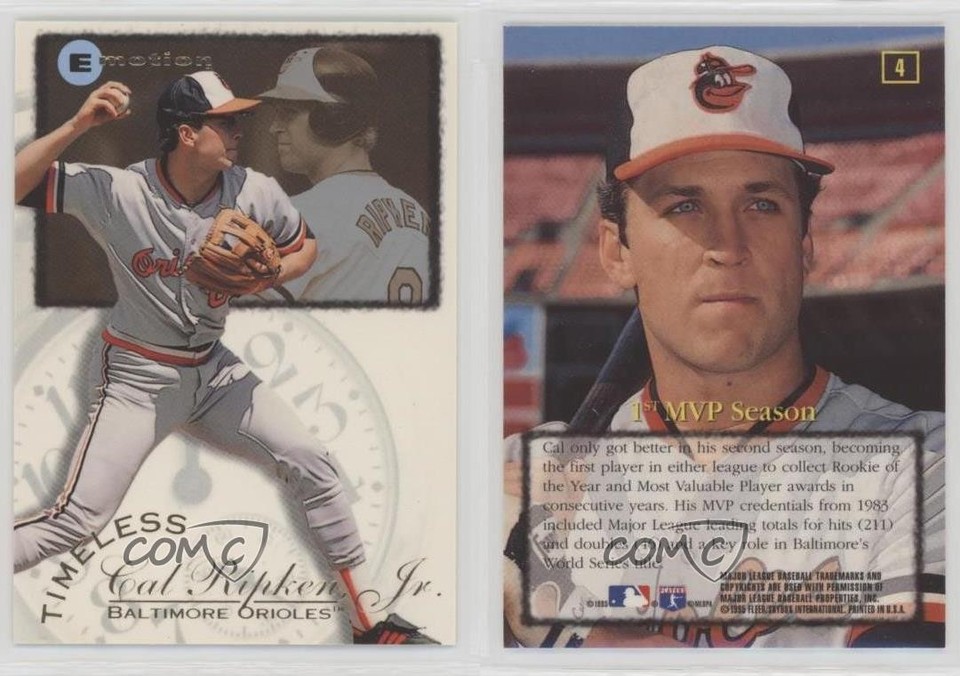 1995 Skybox Emotion Timeless Cal Ripken Jr Cal Ripken Jr #4 HOF 0n8h | eBay