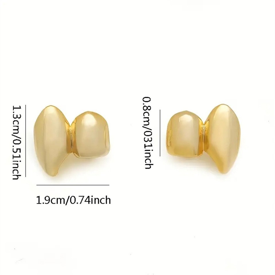 Hip Hop Accessory Braces Double Vampire Upper Top Teeth Spiked Teeth ...