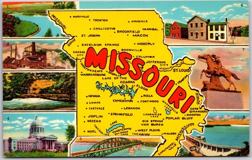Missouri MO, Famous Places, Map, Show Me State, Lake, State Capitol ...