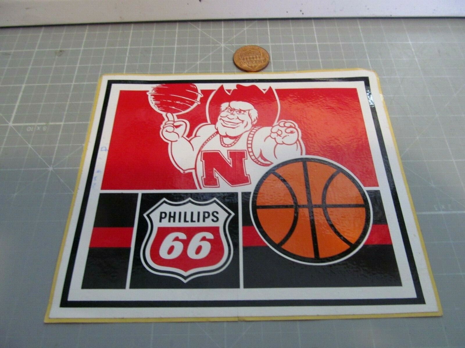VINTAGE PHIL BASKETBALL NEBRASKA Sticker / Decal ORIGINAL OLD STOCK | eBay