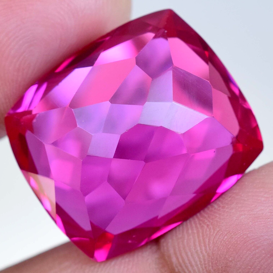 Flawless 56 Ct+ Natural Mogok Rose Pink Ruby Cushion Certified Loose ...