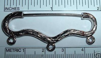 AL966 Metal FANCY PIN-3 LOOPS-Findings-NICKEL PLATED-1 | eBay