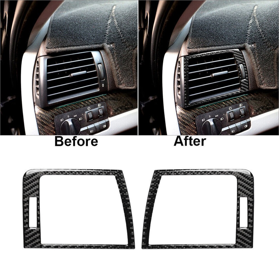 40Pcs For BMW 3 Series E46 1998-05 Carbon Fiber Full Interior Kit Cover ...