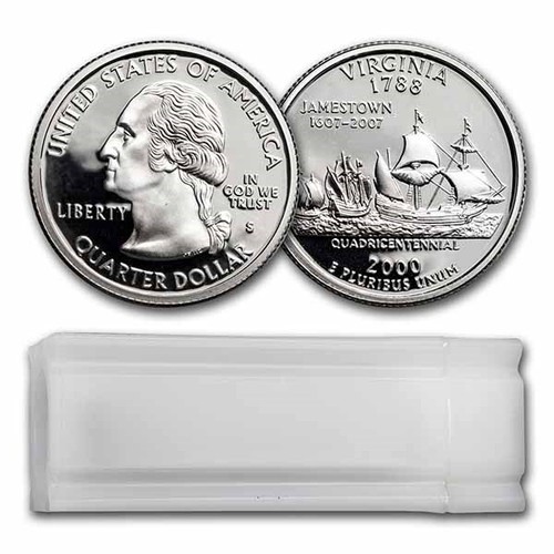 2000-S Virginia Statehood Quarter 40-Coin Roll Proof (Silver) | eBay