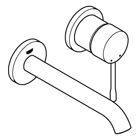 GROHE 2-hole wall-mounted mixer Essence 29192001 chrome | eBay